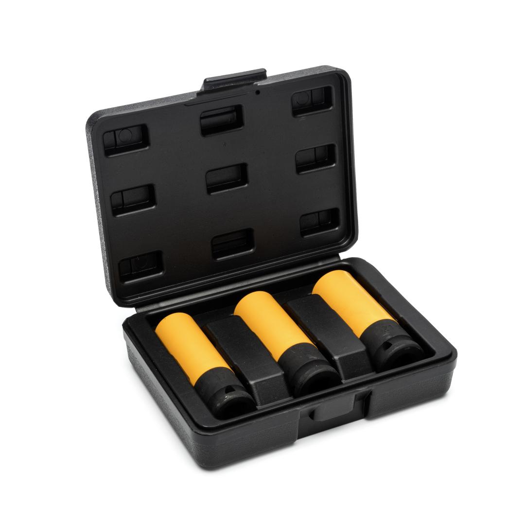 3 Pc. High-Strength Wheel Protector Impact Metric Socket Set