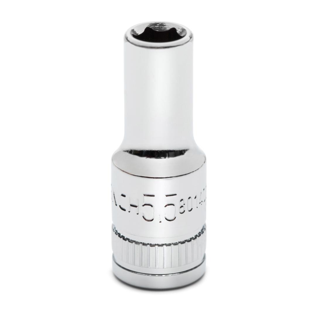 1/4" Drive 6 Point Mid Length Metric Socket 5.5mm