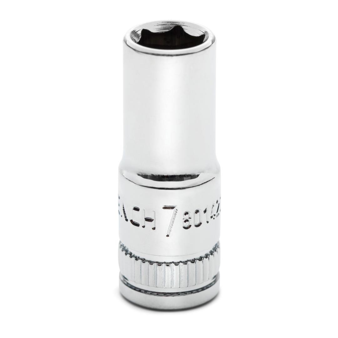 1/4" Drive 6 Point Mid Length Metric Socket 7mm