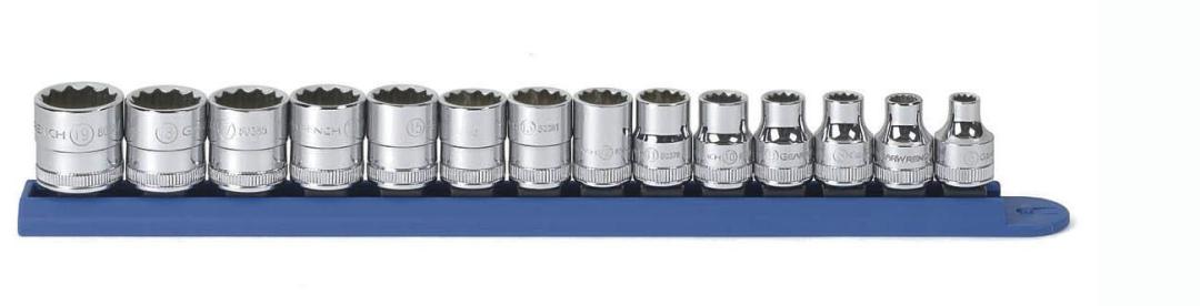 14 Pc. 3/8" Drive 12 Point Standard Metric Socket Set