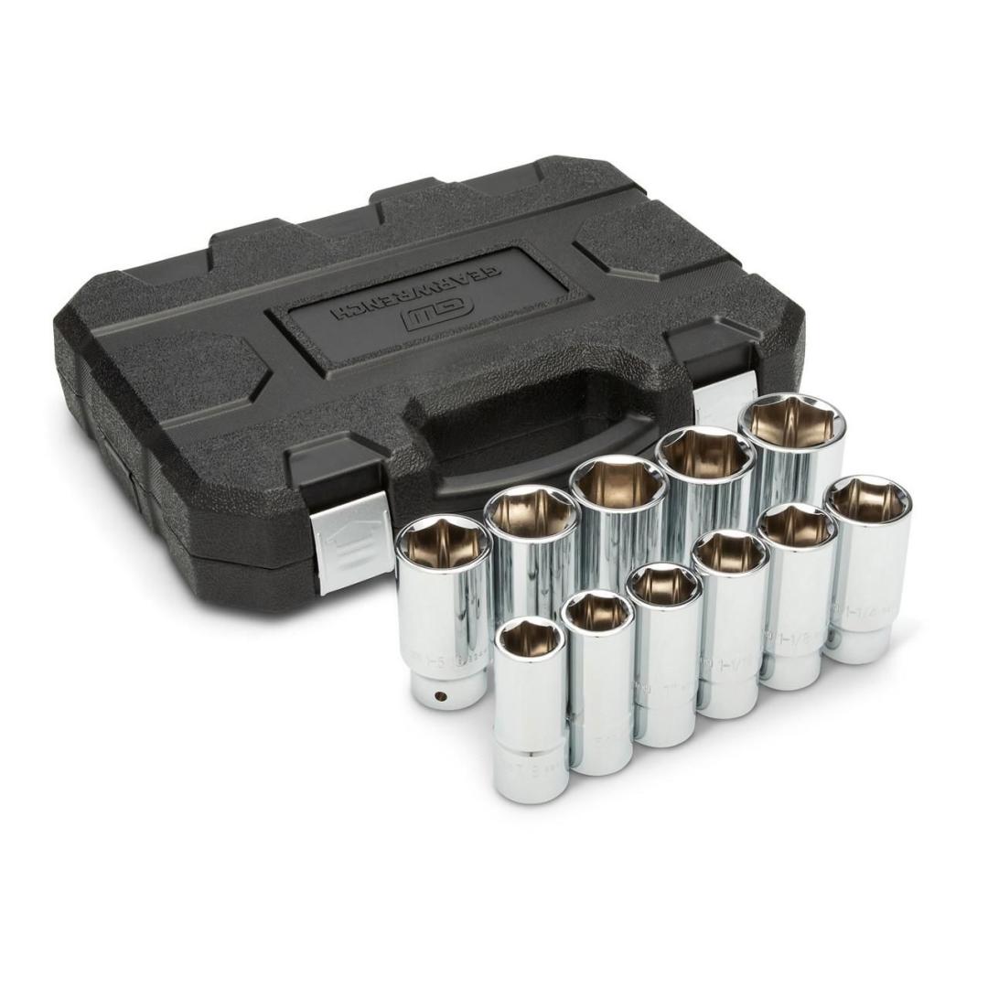 11 Piece 3/4" Drive 6 Point SAE Deep Socket Set