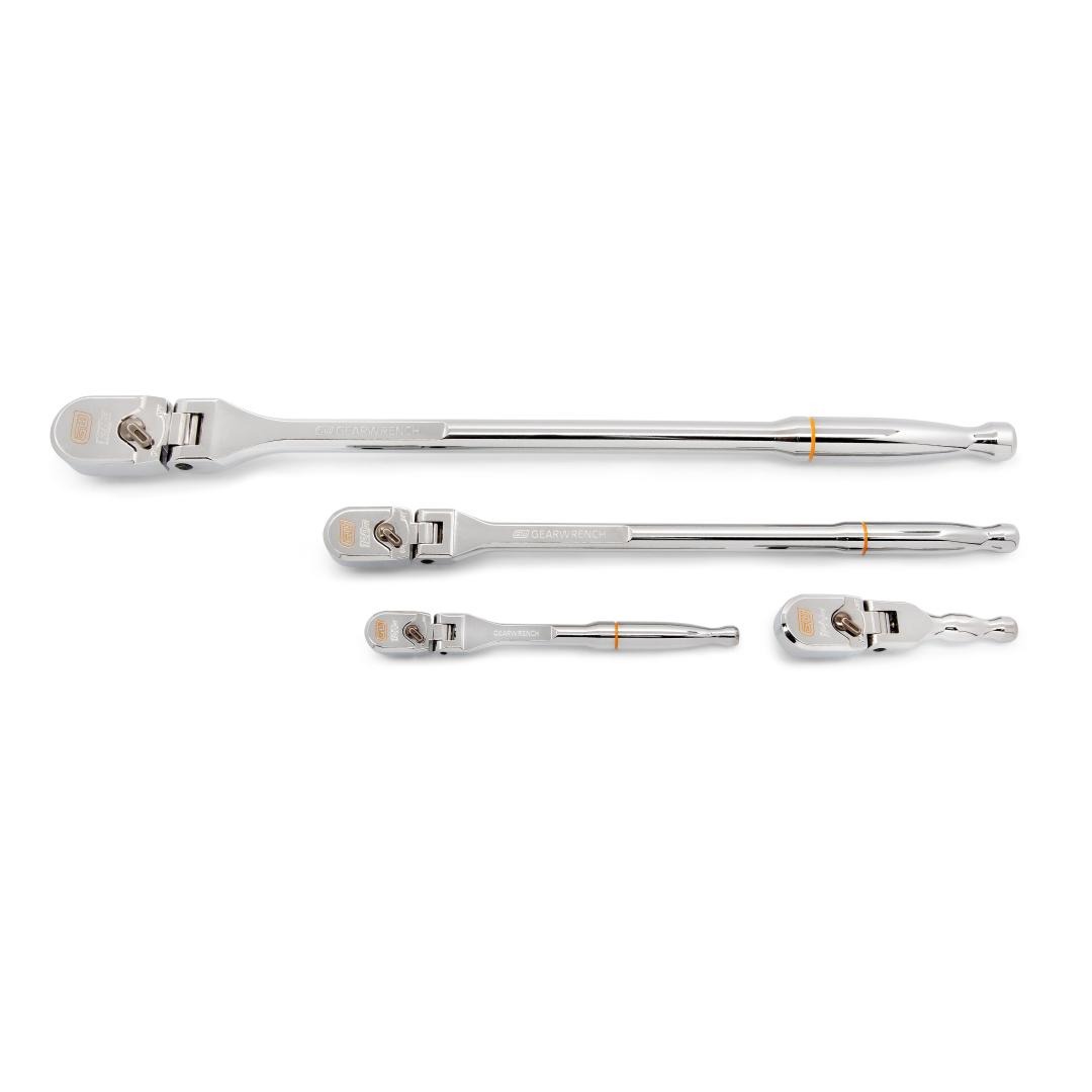 4 Pc 1/4, 3/8", & 1/2" Dr 120XP™ Flex Handle Ratchet Set