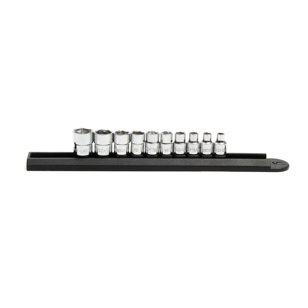 10 Piece 1/4" Drive 6 Point Stubby Socket Set SA