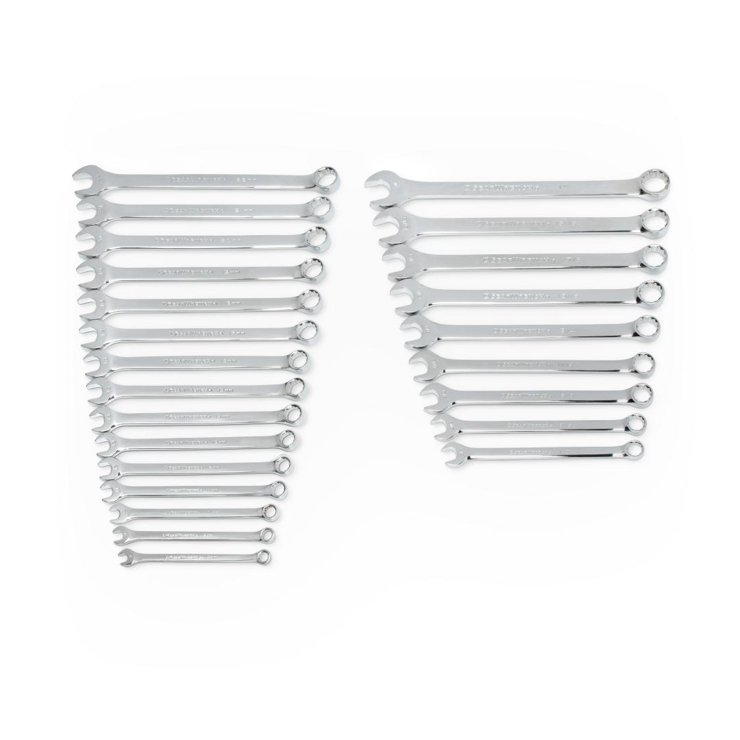 24 Pc. Long Pattern Combination SAE/Metric Wrench Set