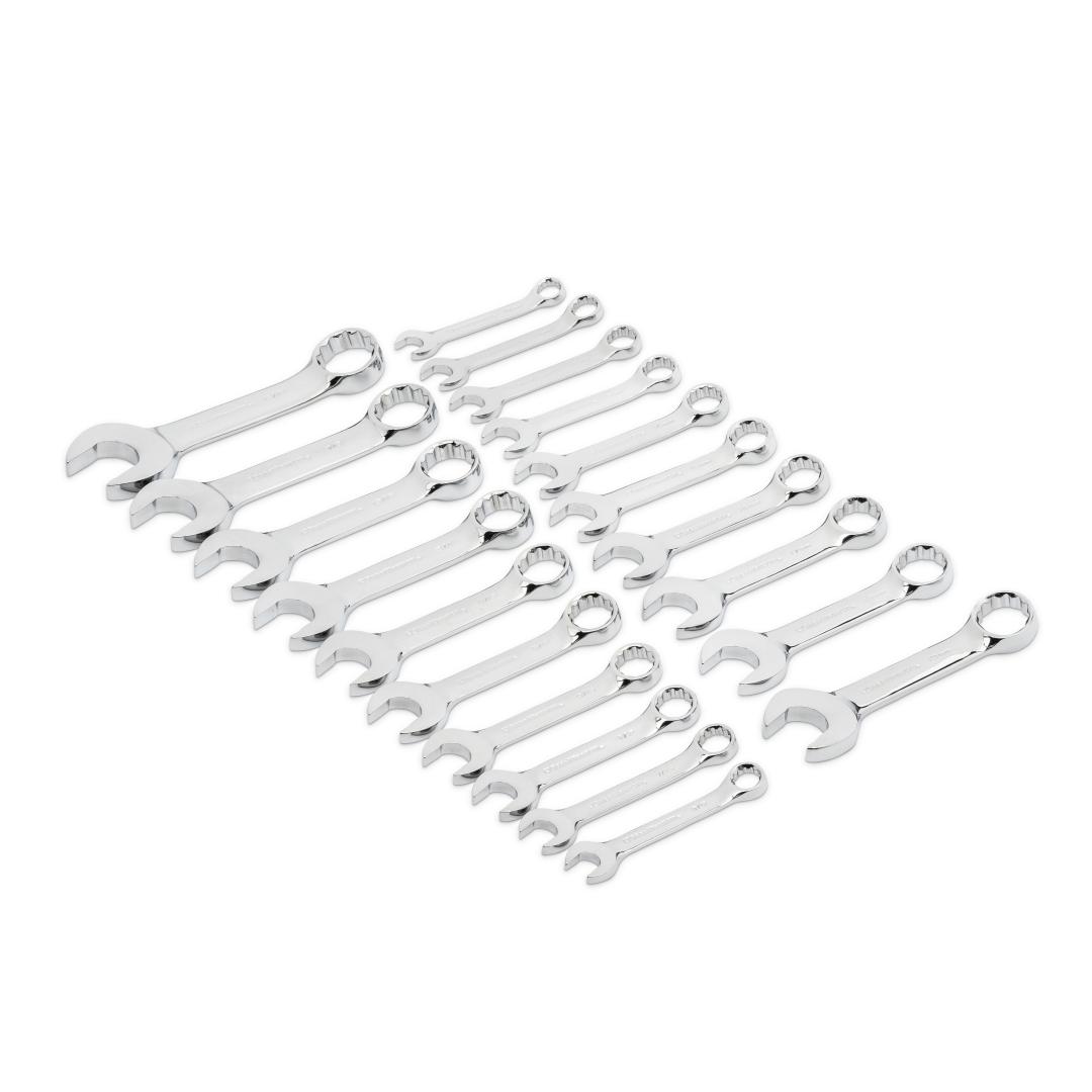 20 Pc. 12 Point Stubby Combination SAE/Metric Wrench Set
