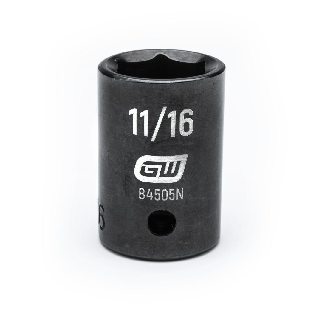 1/2" Drive 6 Point Standard Impact SAE Socket 11/16"