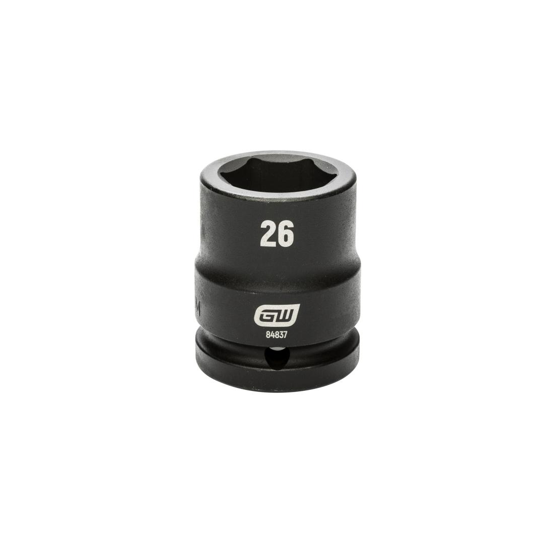3/4" Drive 6 Point Standard Impact Metric Socket 26mm
