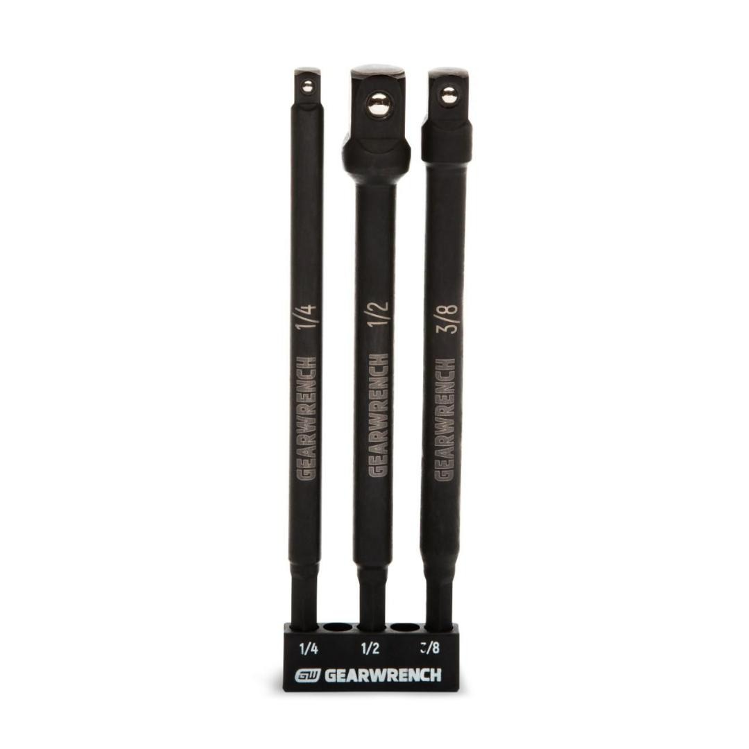 3 Piece 1/4" x 6" Hex Impact Adapter Set