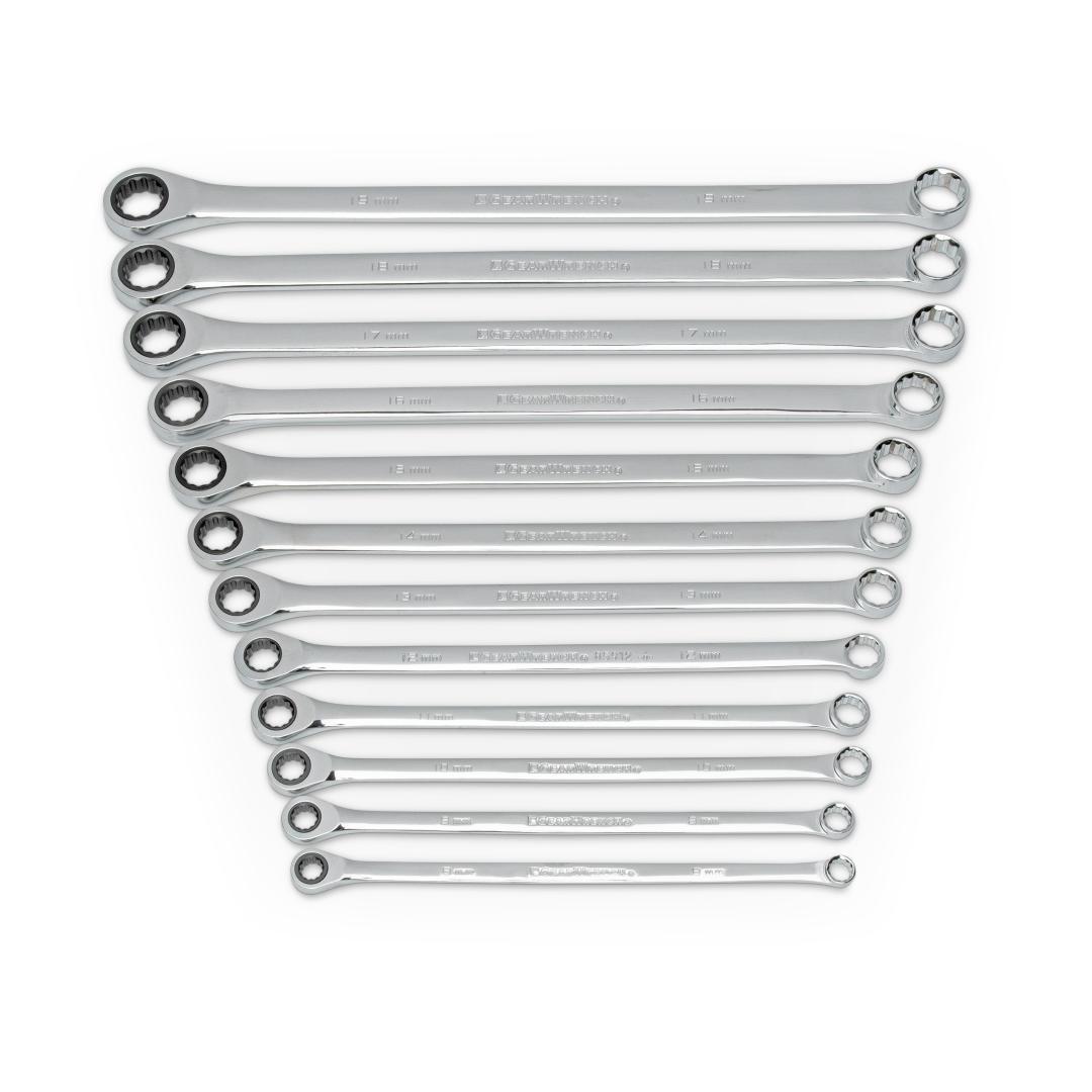 12 Pc. 72T 12 Pt XL GearBox™ Ratcheting Metric Wrench Set