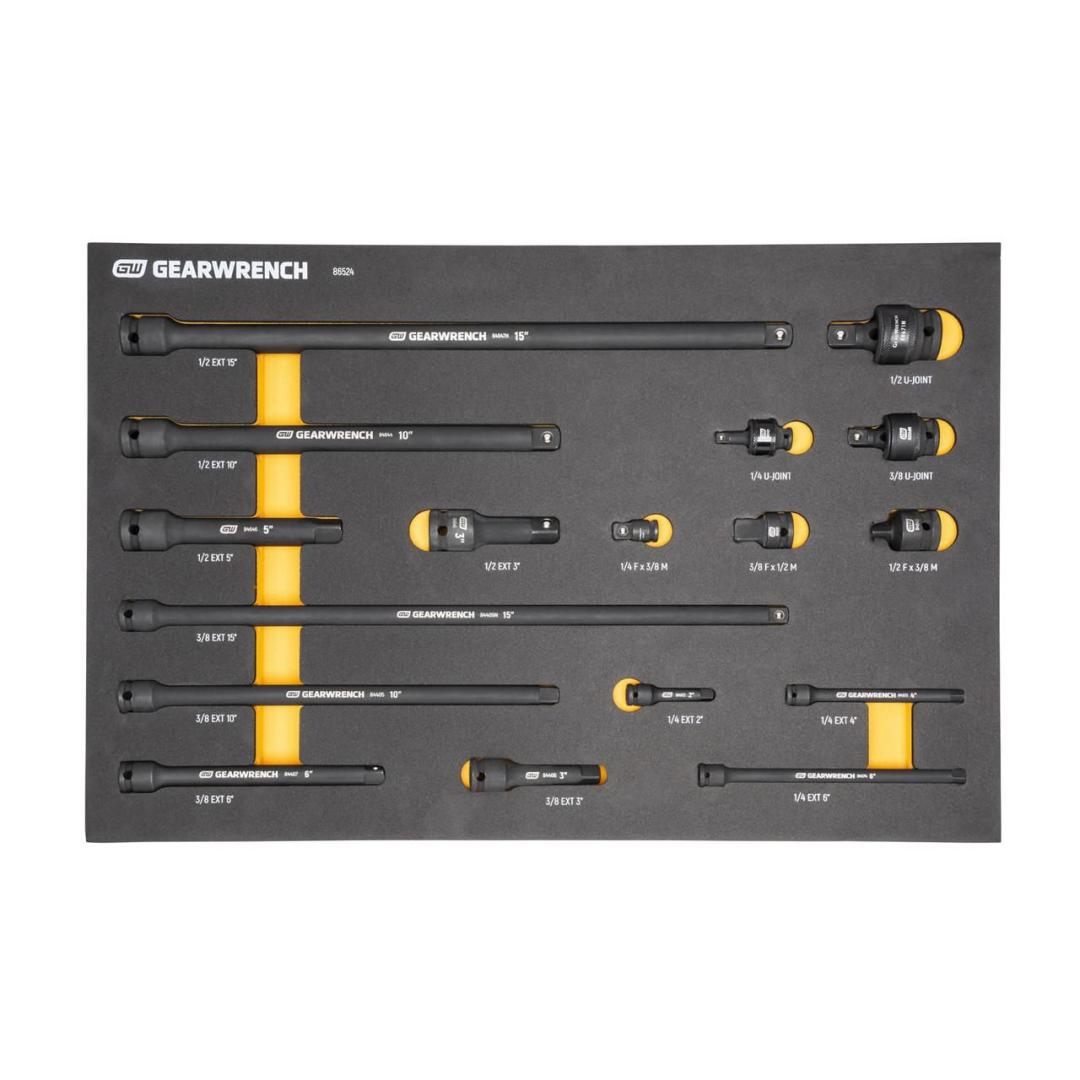 Impact Drive Tool Accessories Set with Foam Storage Tray