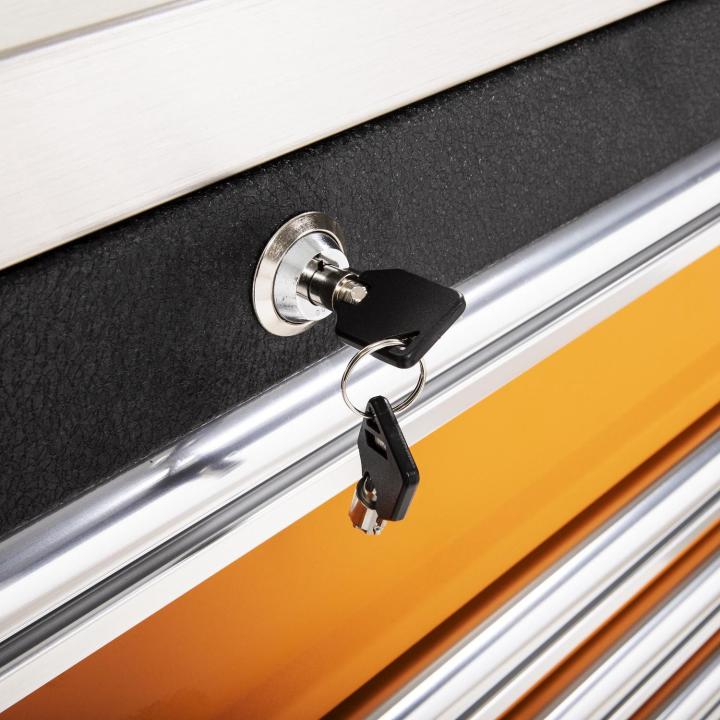 72" Rolling Tool Cabinet with Chrome Drawer Pulls