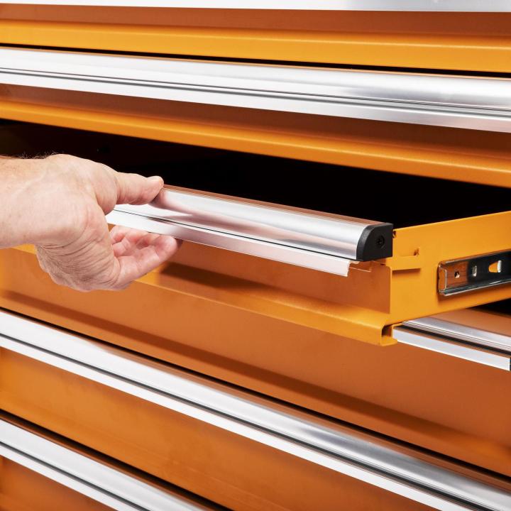 72" Rolling Tool Cabinet with Chrome Drawer Pulls